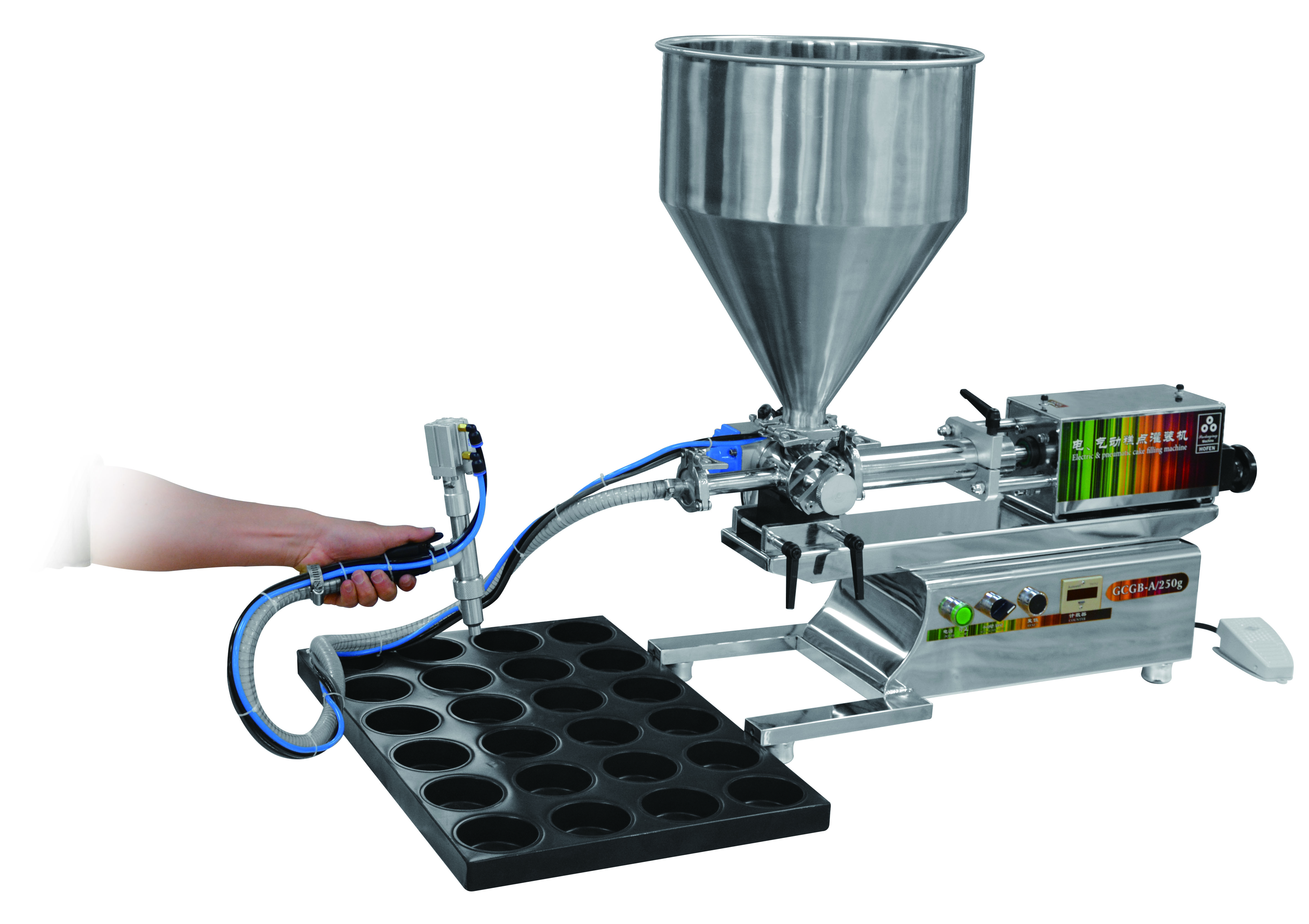 China Gear pump cake depositor Liquid Filling Cake Donut Cream Injector ...